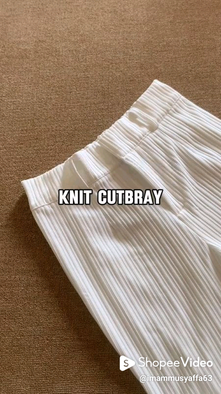 Celana cutbray knit | Shopee Video Indonesia