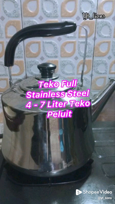 Teko Full Stainless Steel 4 Liter 5 Liter 6 Liter 7 Liter Whistle Kettle Masak Air | Shopee ...