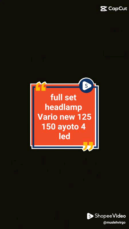 full set headlamp Vario new 125 150 ayoto 4 led | Shopee Video Indonesia