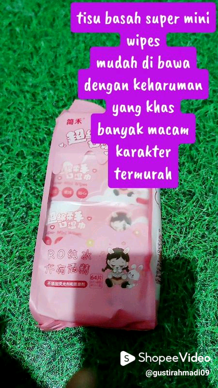 tisu basah mini super wipes | Shopee Video Indonesia