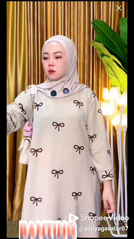 Gamis Knit Muslim Class Dress Motif Pita Lengan Panjang Gamis Knit ...