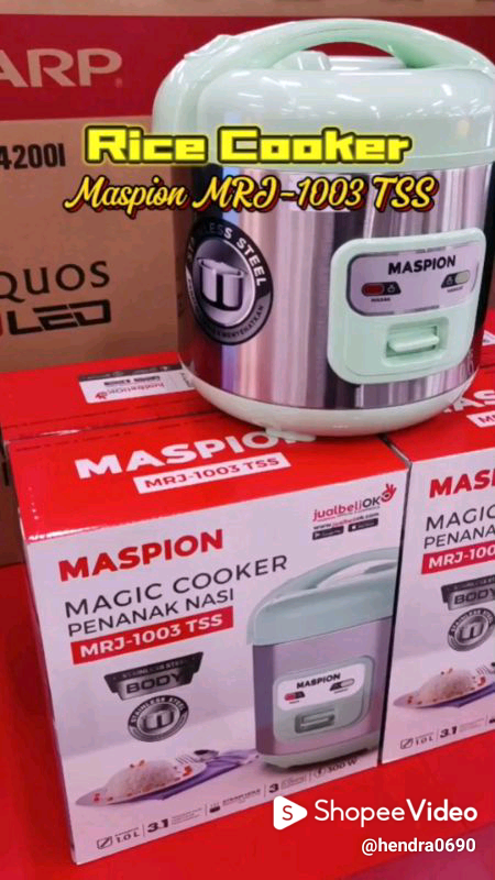 Rice Cooker Maspion MRJ-1003 TSS | Shopee Video Indonesia