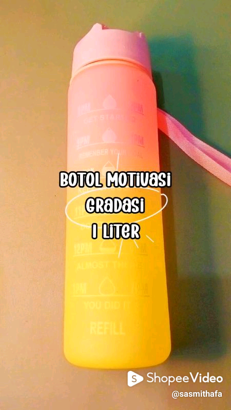 Botol Motivasi Gradasi 1 Liter | Shopee Video Indonesia