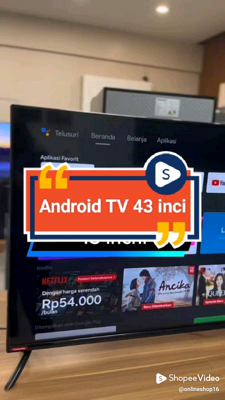 Android TV 43 inci dengan gambar yang super jernih suara yang mengelegar cocok buat kamu yang ...