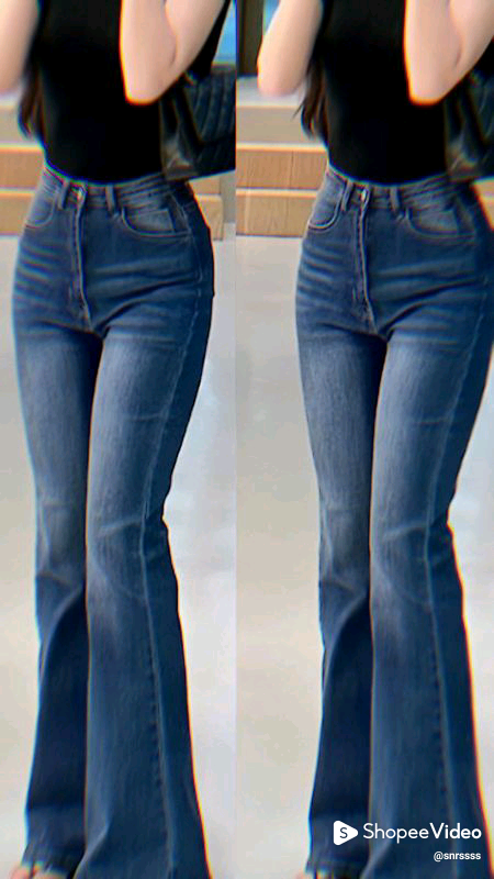 Jeans cutbray retro Outfit | Shopee Video Indonesia