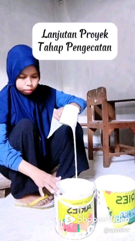 Cat Tembok pake Cat Aries🔥 | Shopee Video Indonesia