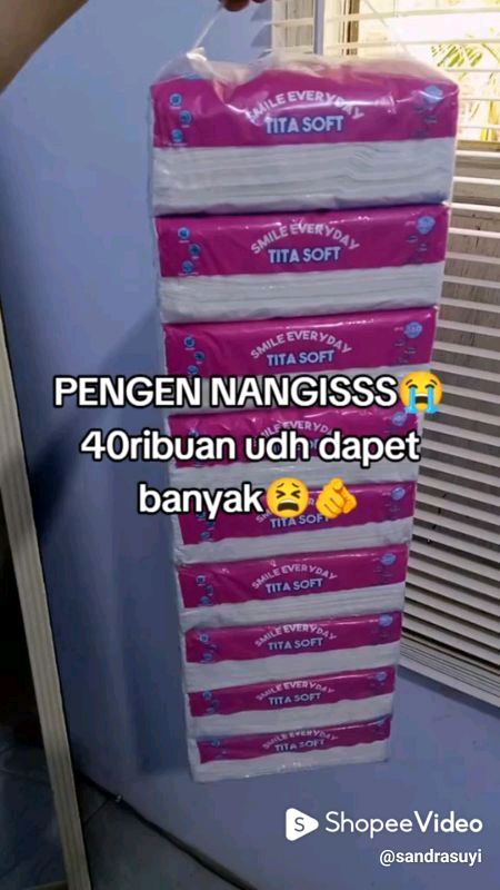 tisu wajah tita🤩🥰🩷🩷‎ | Shopee Video Indonesia