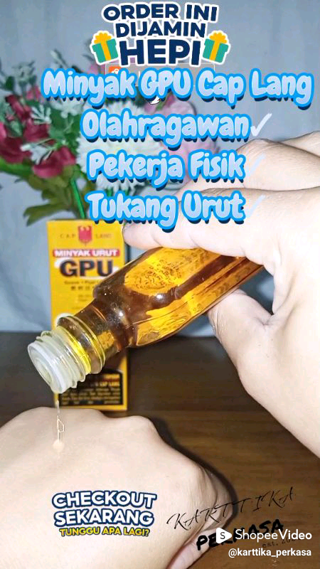 GPU Cap Lang Minyak Gosok Pijat Urut | Shopee Video Indonesia